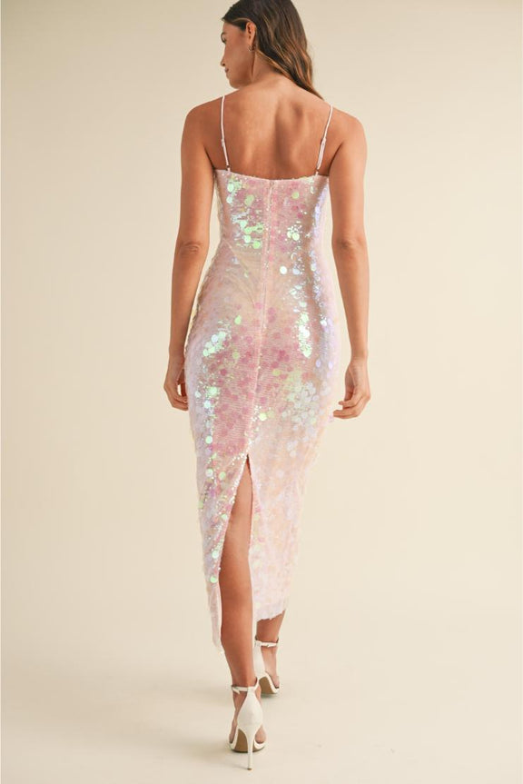 Alicia Large Disc Sequin Spaghettie Strap Maxi Dress – Pippa & Pearl