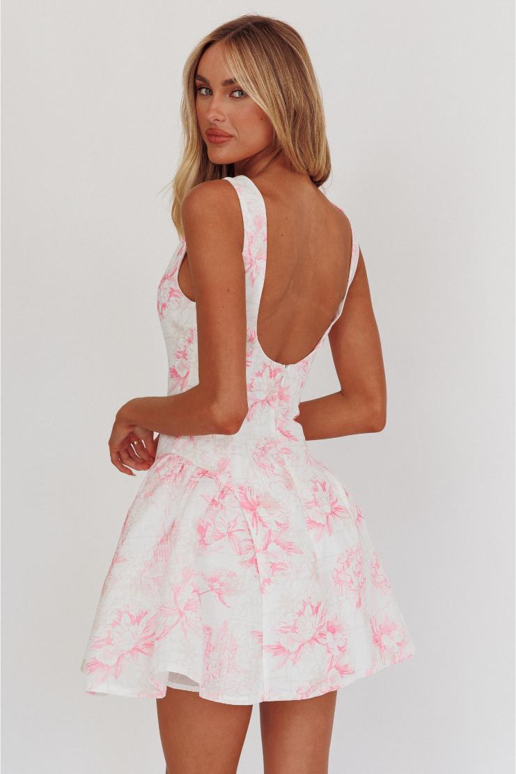 Brooklyn Florals Fit & Flare Mini Dress - Pink – Pippa & Pearl