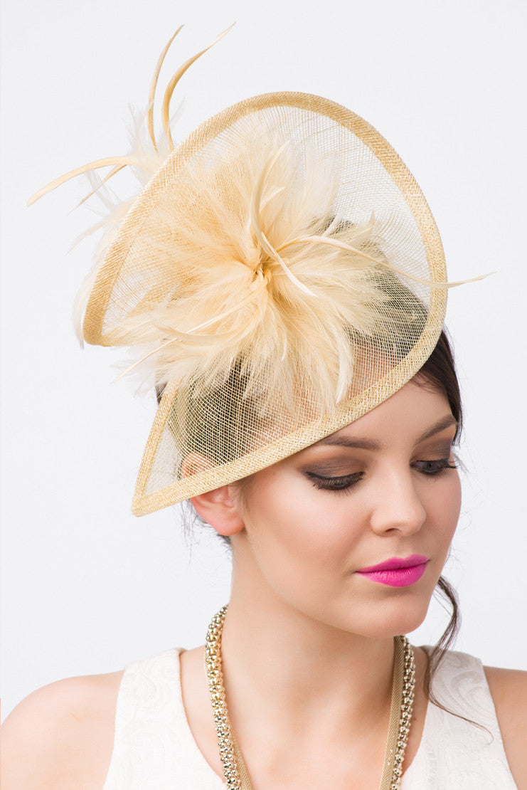 Victoria Fascinator - Champagne Gold – Pippa & Pearl