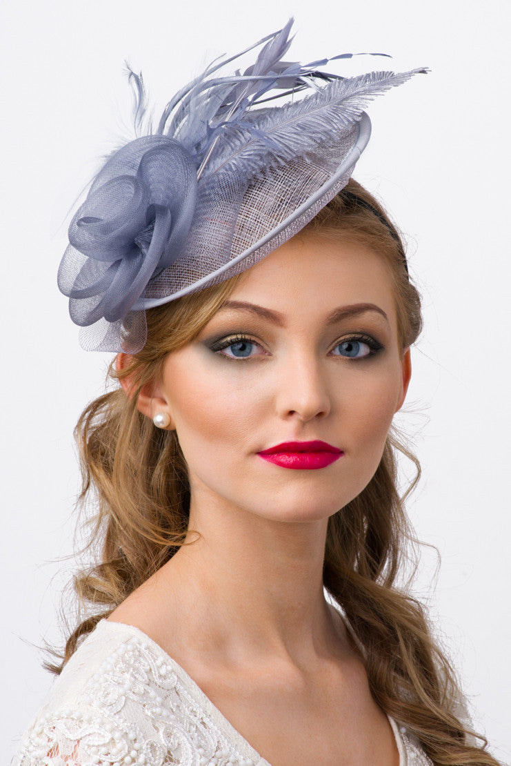 Kate Fascinator - Gray Hat – Pippa & Pearl