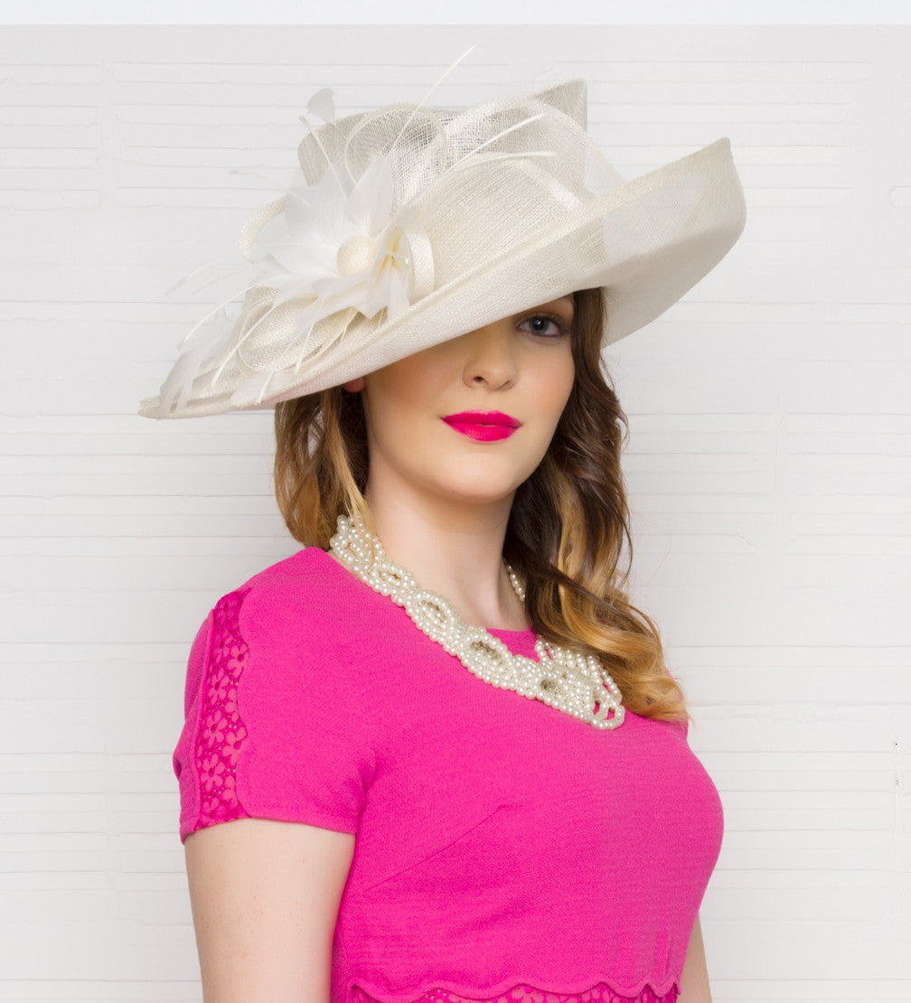 Charlotte Flipped Brim Sun Hat - Ivory – Pippa & Pearl